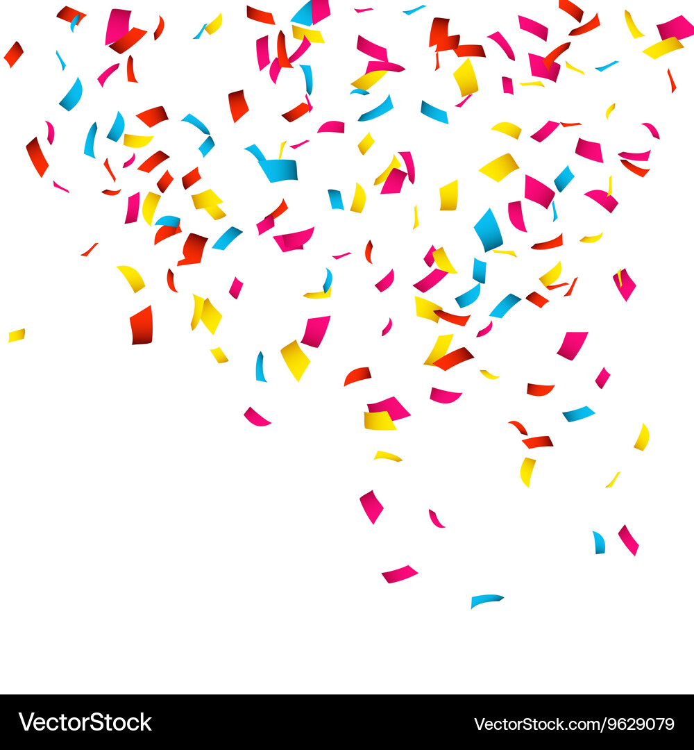 Colorful confetti isolated on white Royalty Free Vector