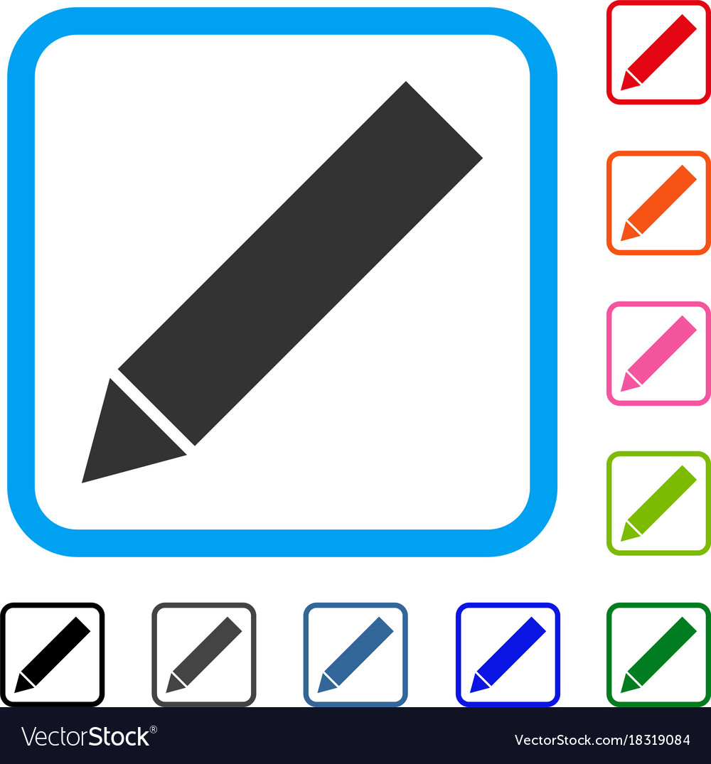 Edit framed icon Royalty Free Vector Image - VectorStock