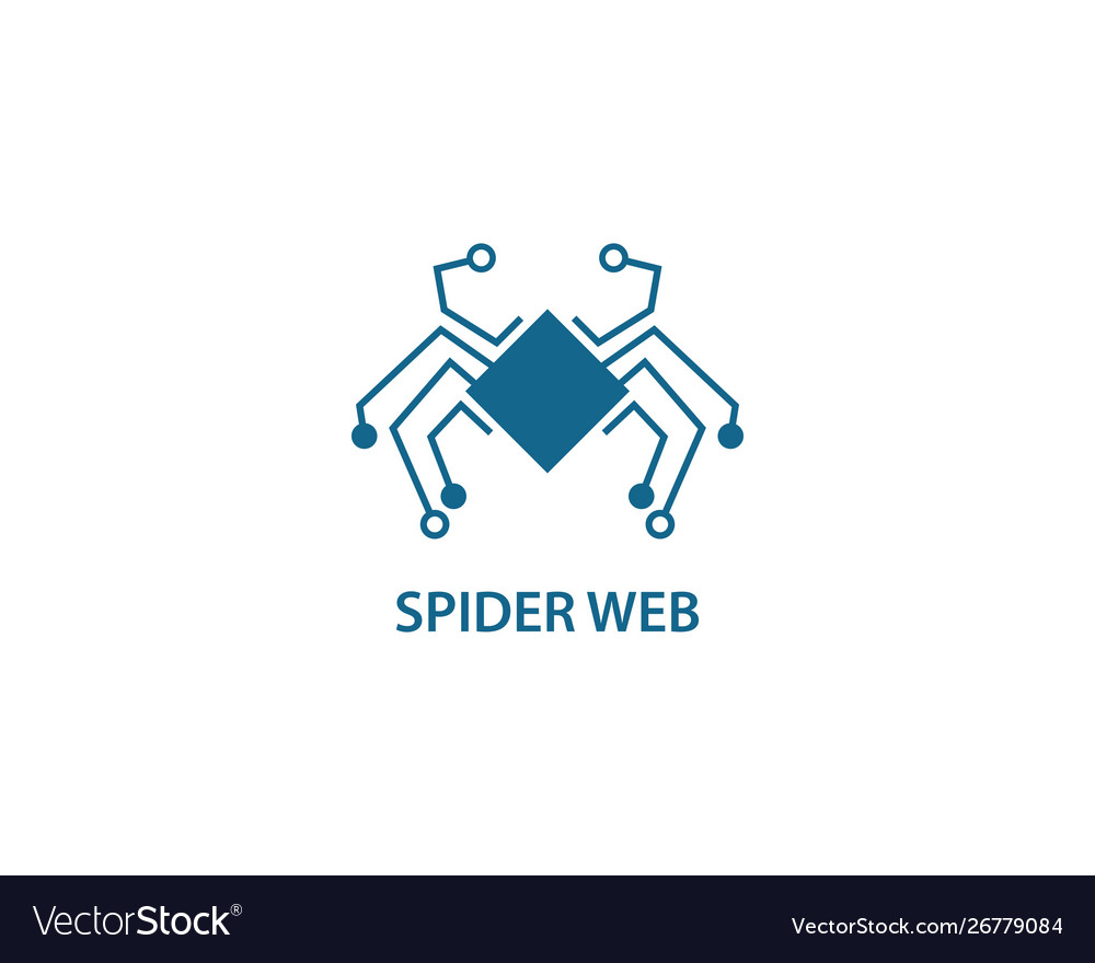 Spider web technology Royalty Free Vector Image