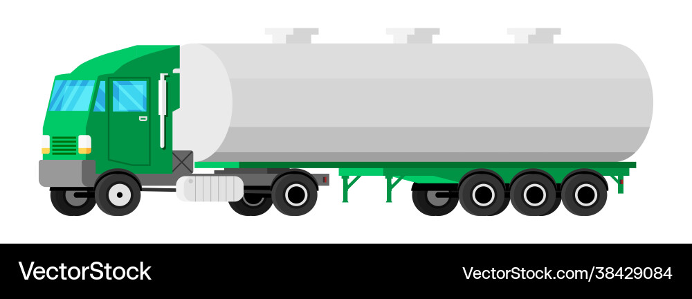Truck trailer isolated on white Royalty Free Vector Image