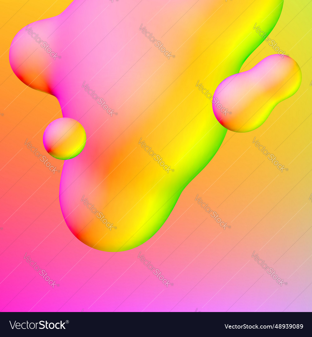 Fluid design liquid blobs with vibrant intense Vector Image