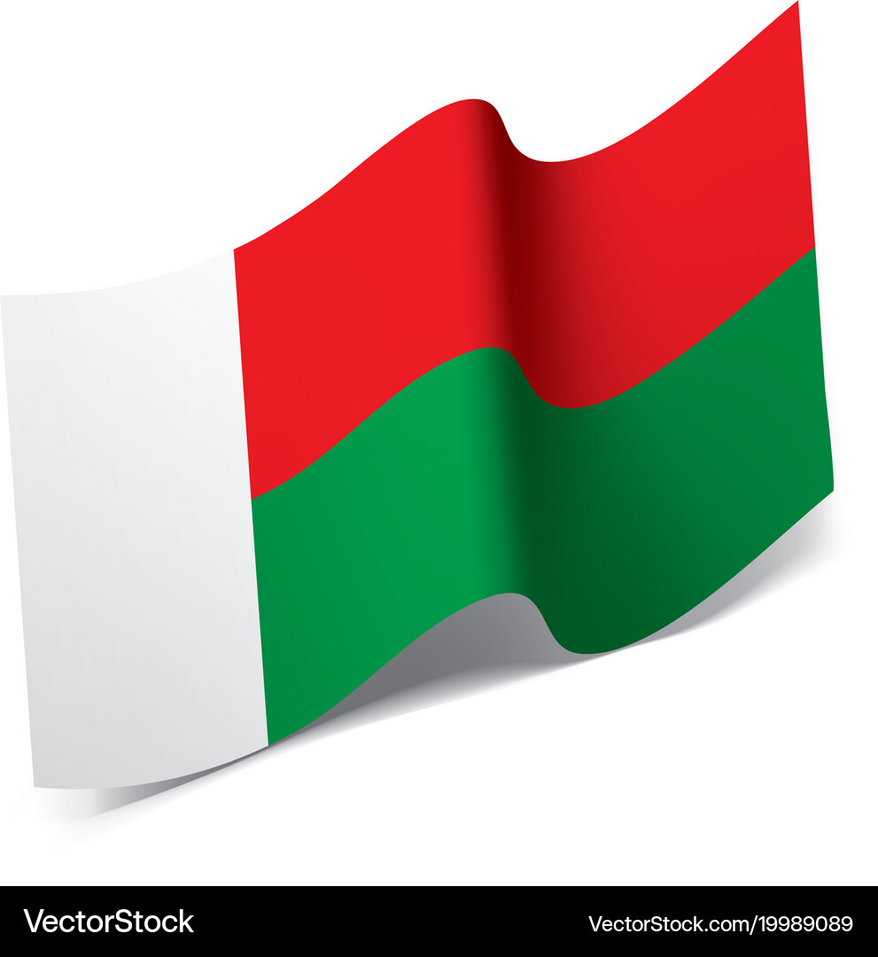 Madagascar flag Royalty Free Vector Image - VectorStock