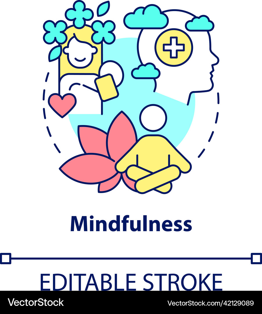 Mindfulness Icon - Calm & Focus – Royalty-Free Vector | VectorStock