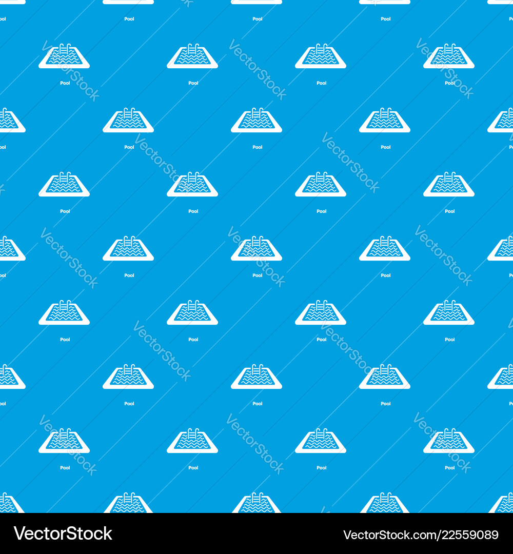 Pool pattern seamless blue Royalty Free Vector Image