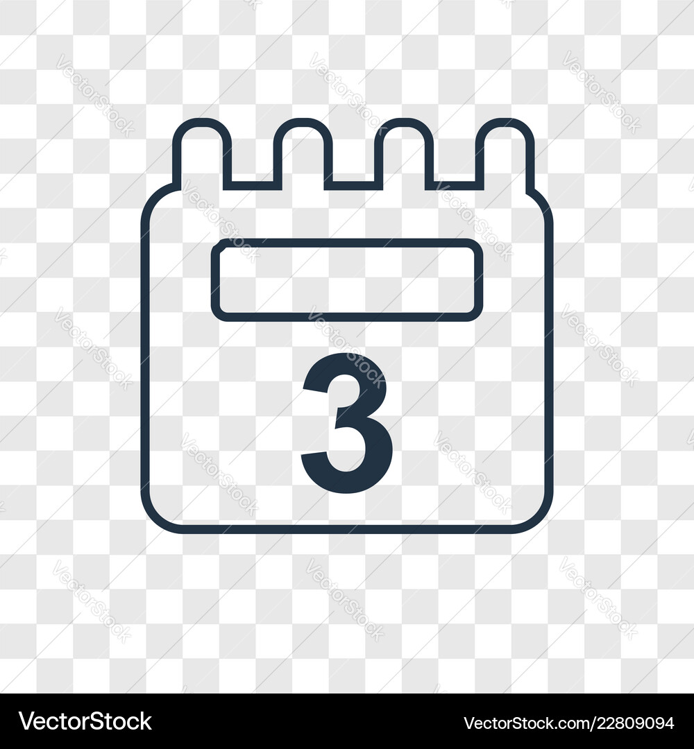 Calendar concept linear icon isolated Royalty Free Vector