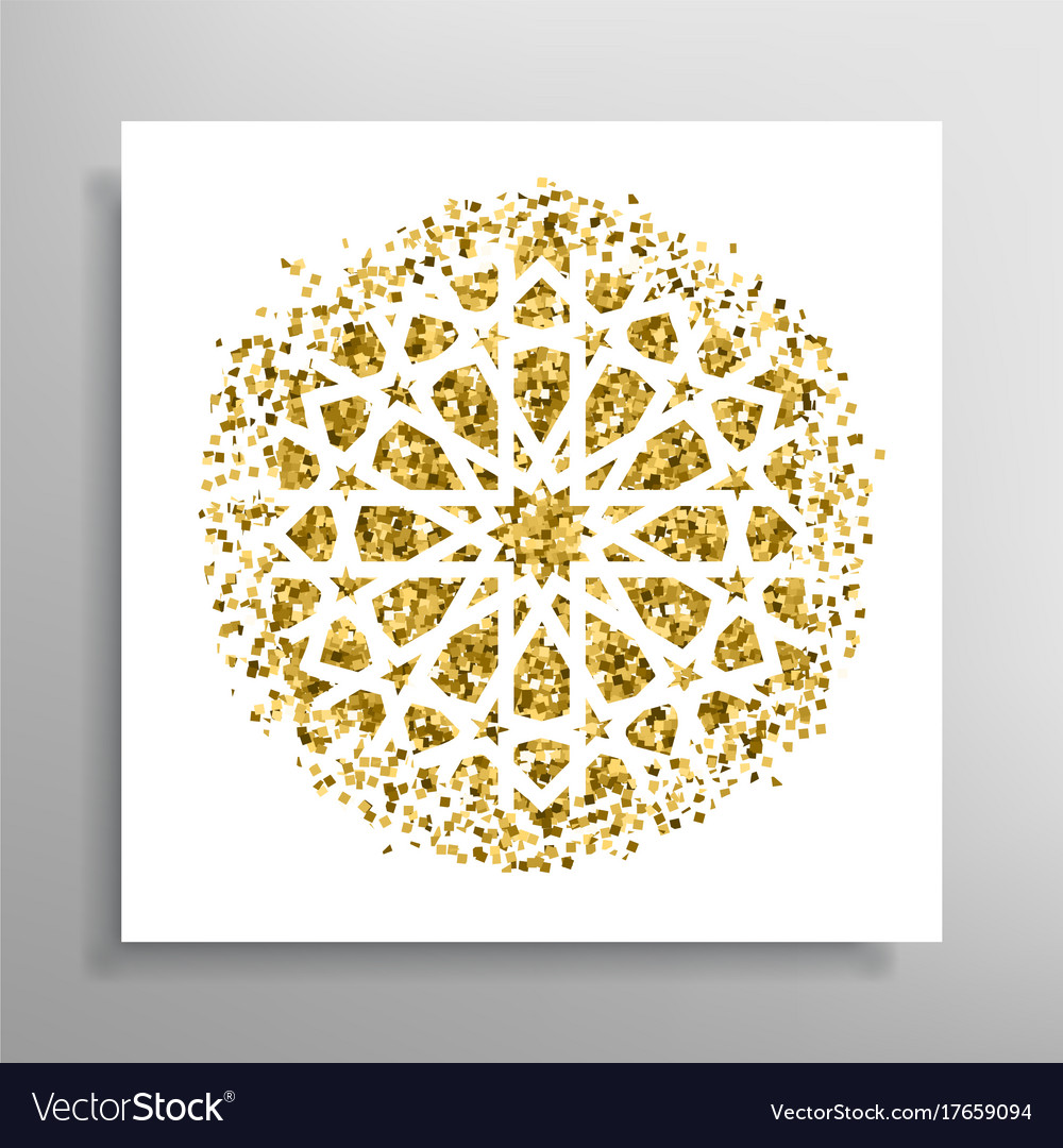Islamic golden pattern Royalty Free Vector Image