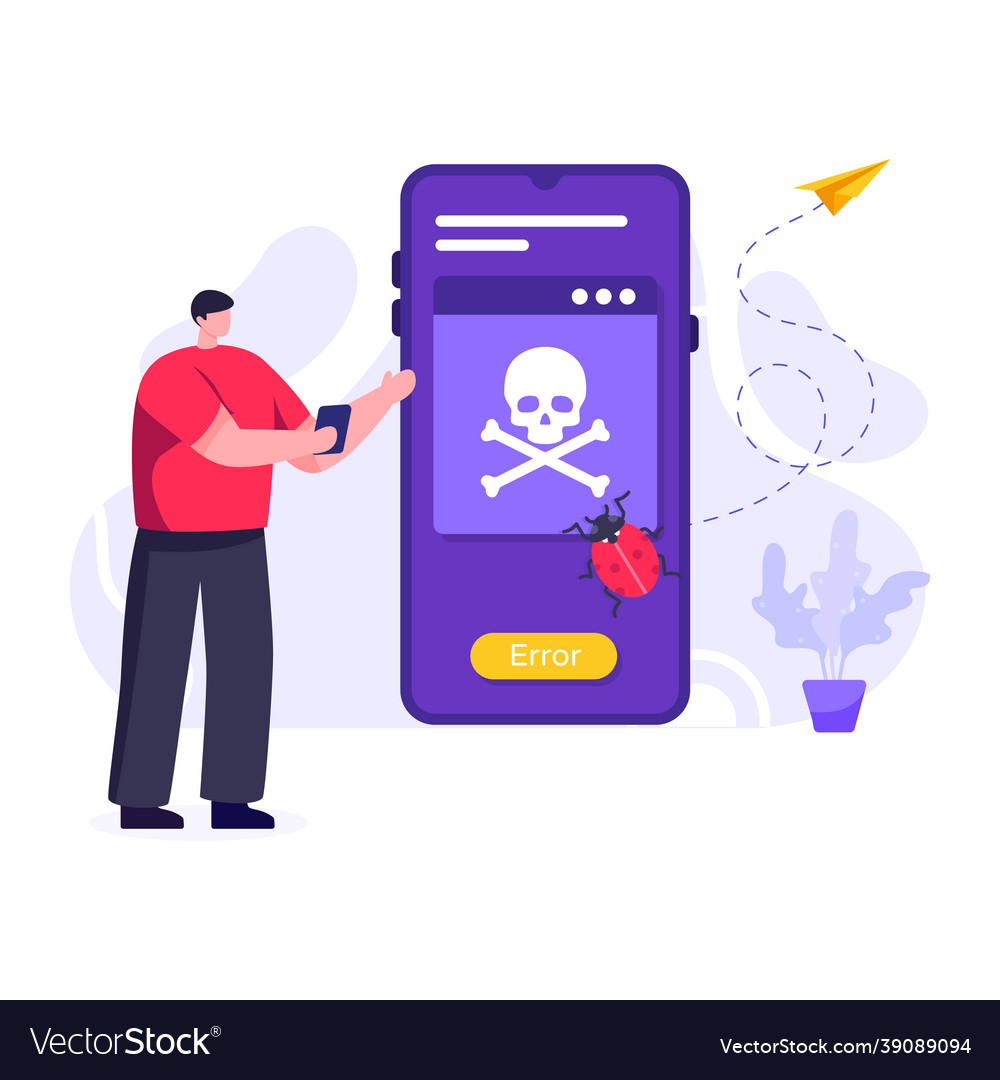Mobile hacking Royalty Free Vector Image - VectorStock