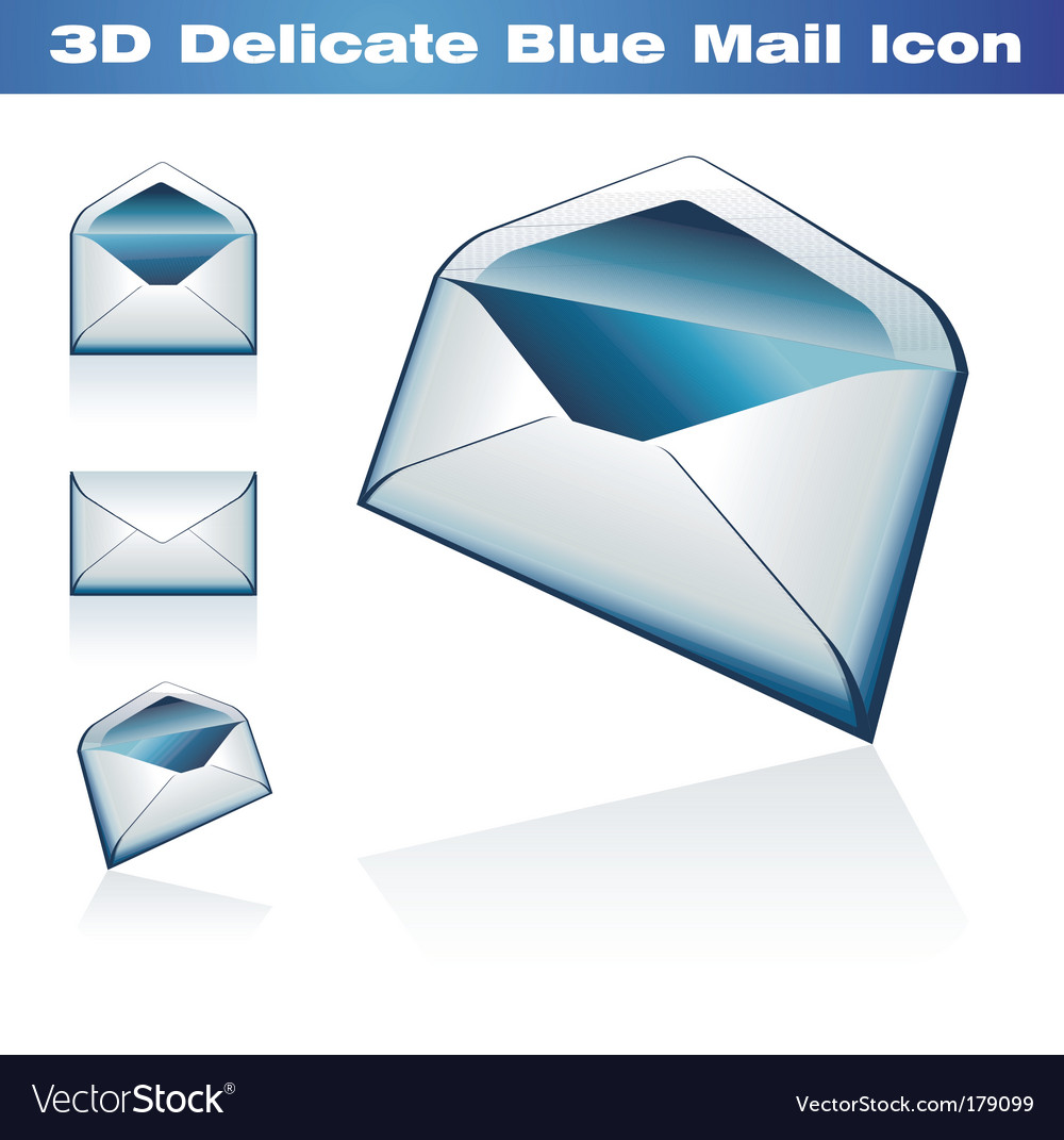 3d classic post icon Royalty Free Vector Image