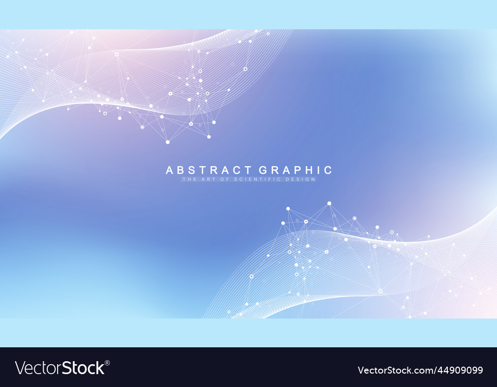 Digits Abstract Background With Connected Line Vector Image 5367