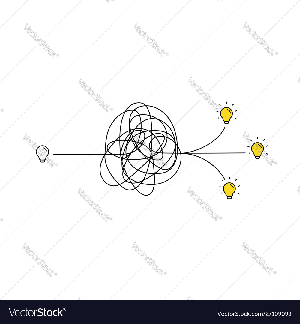 Hard thinking process multiple inspiration Vector Image