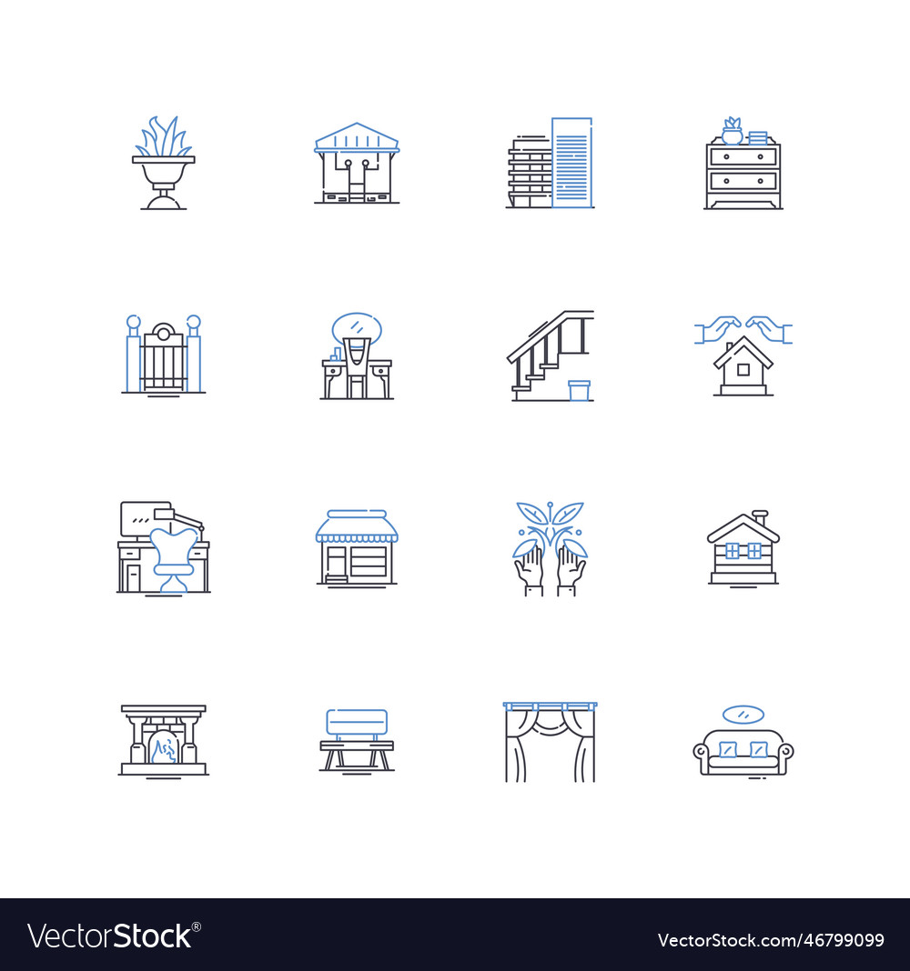 Humanitarian aid line icons collection relief Vector Image Humanitarian aid line icons collection relief Vector Image