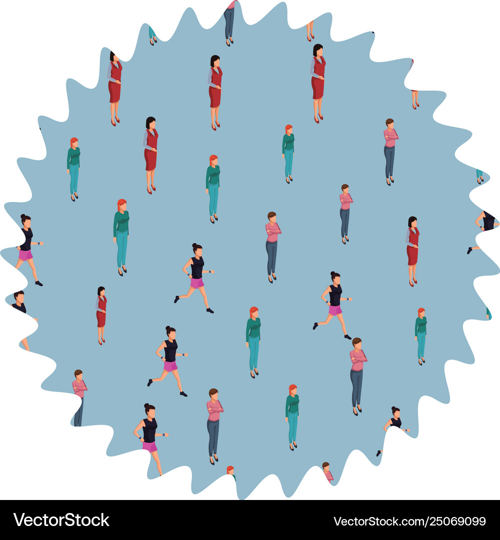 People round label Royalty Free Vector Image - VectorStock