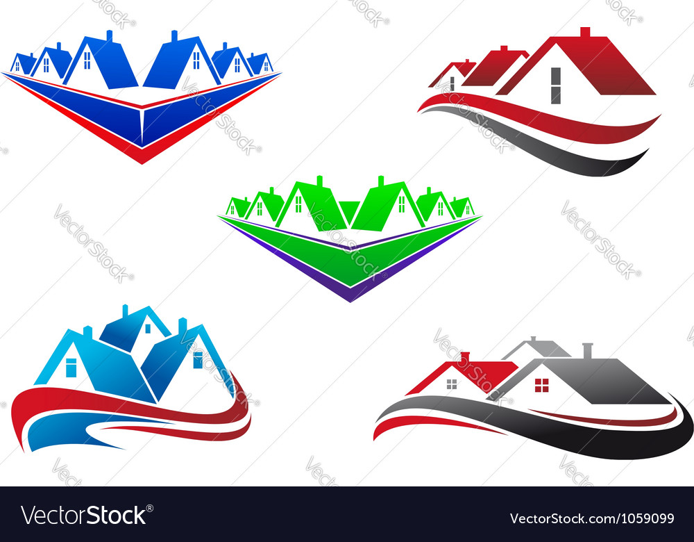 Real estate symbols Royalty Free Vector Image - VectorStock