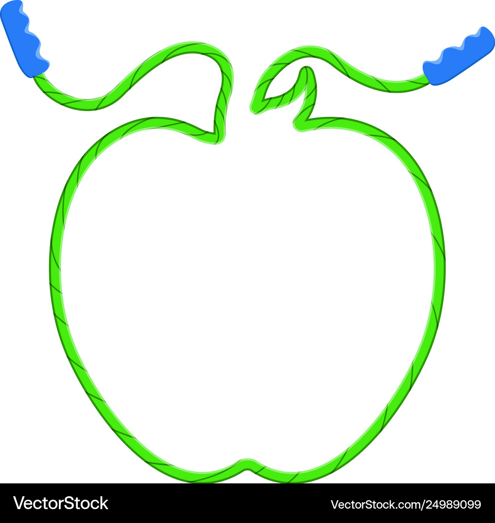 Rope with an apple shape Royalty Free Vector Image