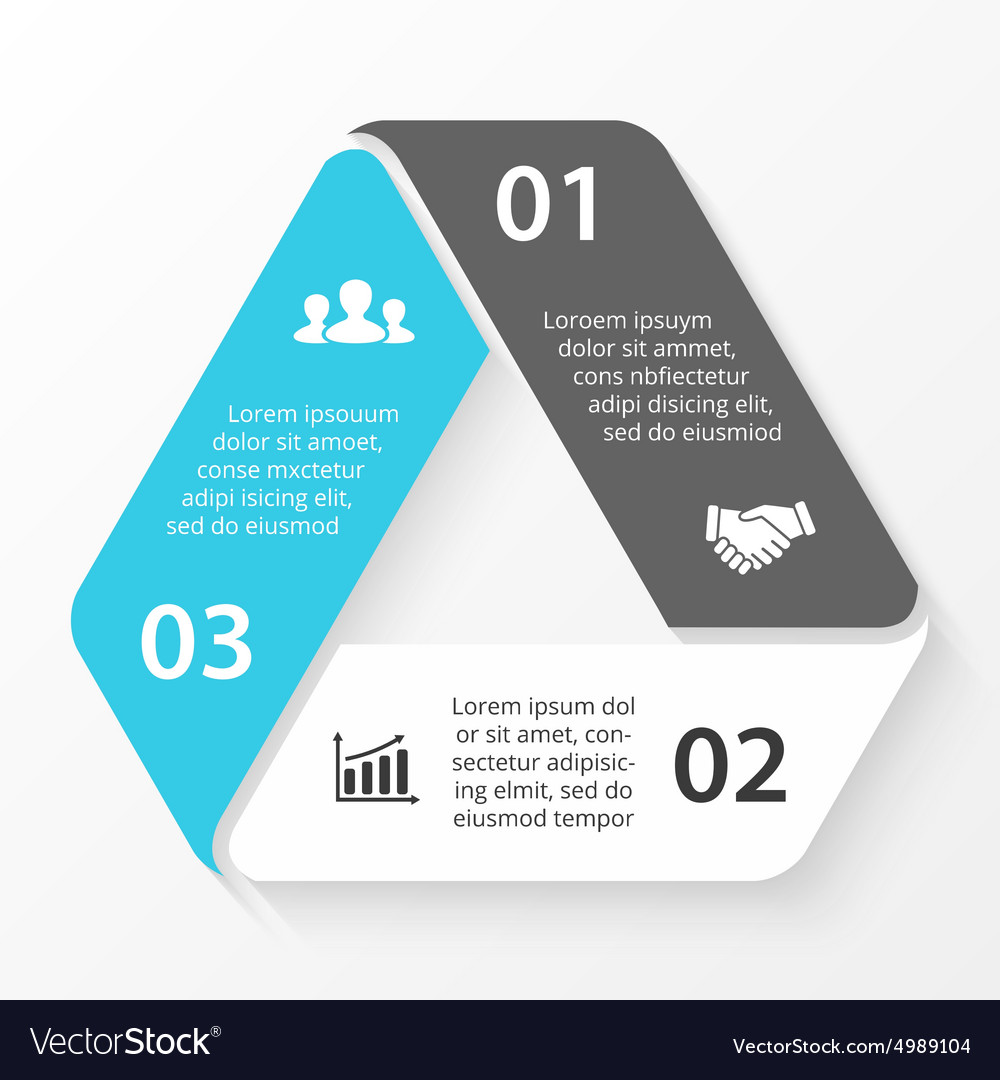 Circle triangle infographic template Royalty Free Vector Circle triangle infographic template Royalty Free Vector