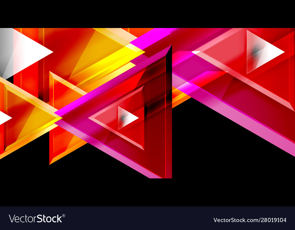 Dynamic triangle composition abstract background Vector Image