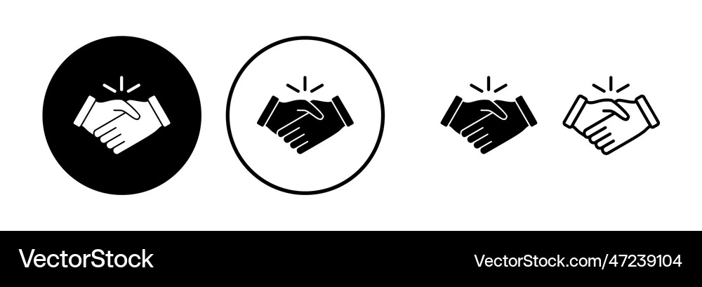 Hand shake icon business handshake contract Vector Image