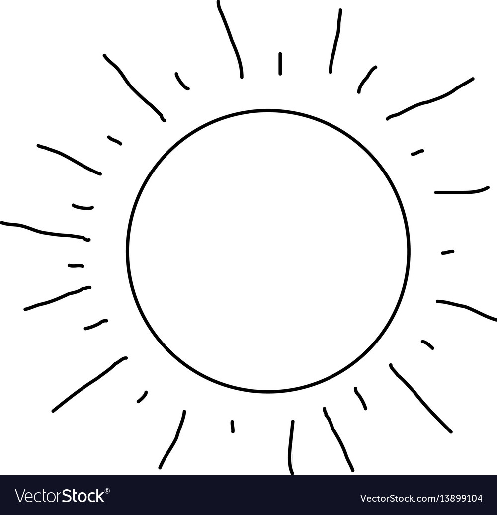 Sun shape icon Royalty Free Vector Image - VectorStock