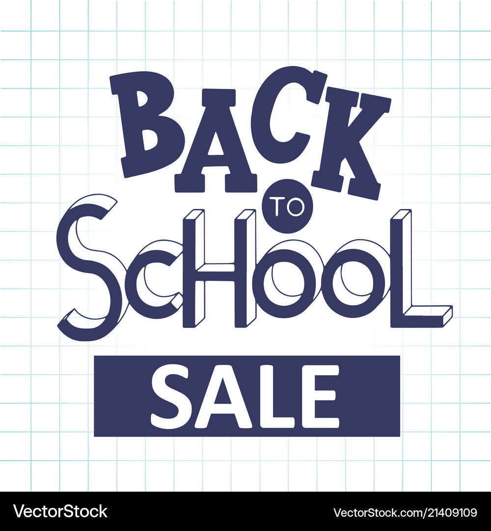 Back to school hand drawn lettering Royalty Free Vector