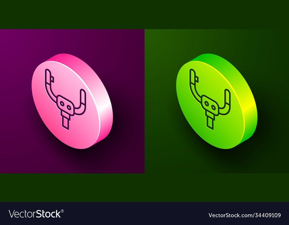 Isometric line aircraft steering helm icon Vector Image Isometric line aircraft steering helm icon Vector Image