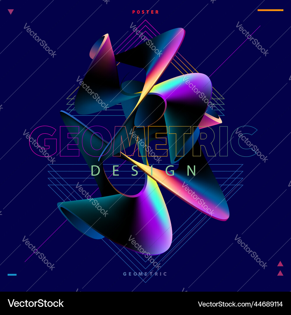 Abstract Colorful Geometric Background Design For Poster