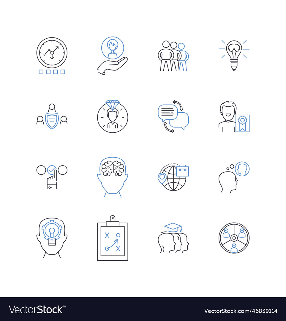 Conglomerate profession line icons collection Vector Image Conglomerate profession line icons collection Vector Image