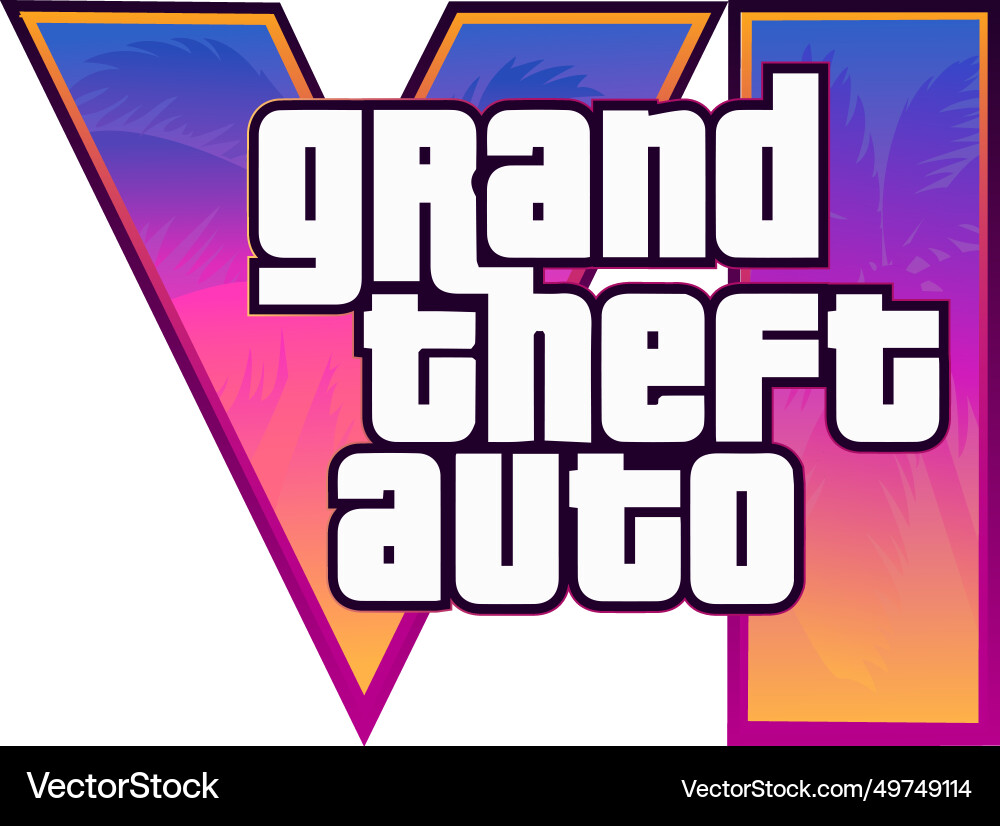 Gta vi logo icon Royalty Free Vector Image - VectorStock