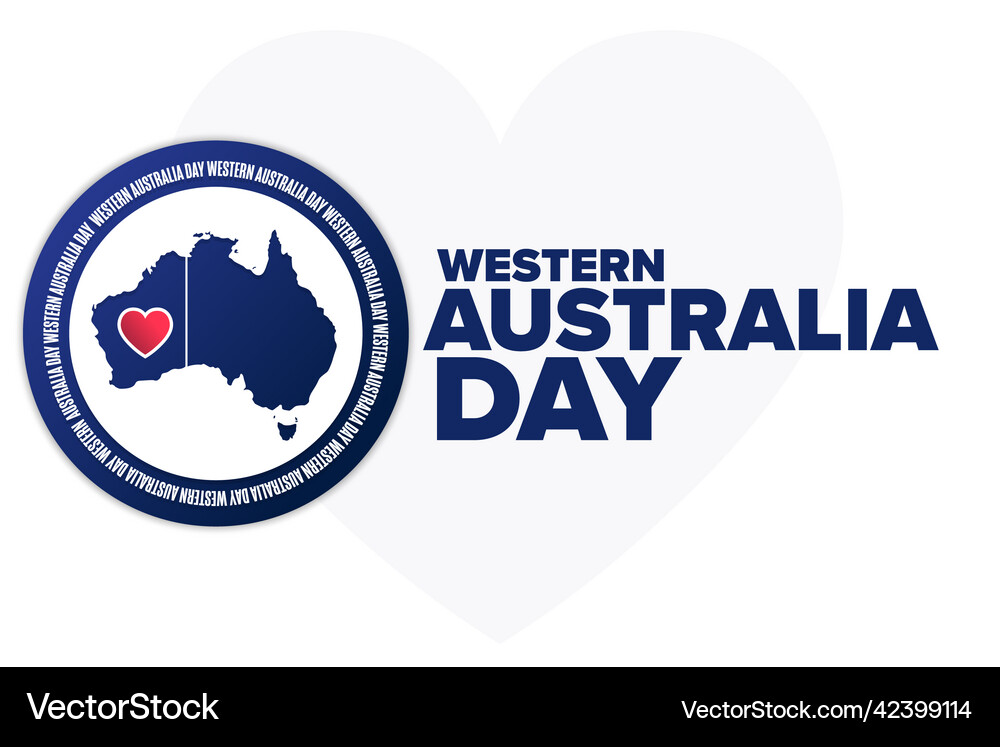 Western australia day holiday concept template Vector Image