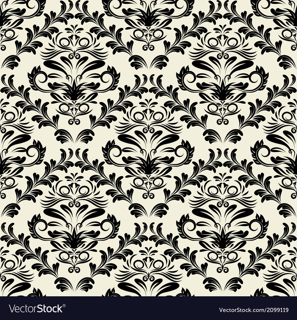 Damask pattern Royalty Free Vector Image - VectorStock