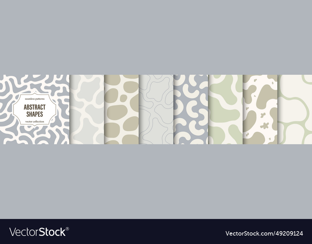 Collection of seamless patterns with abstract Vector Image
