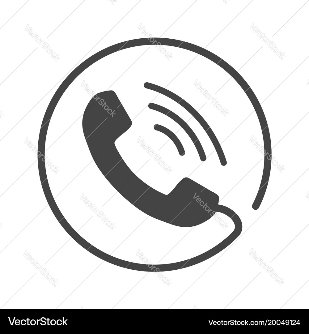 Phone icon contact support service sign isolated Vector Image