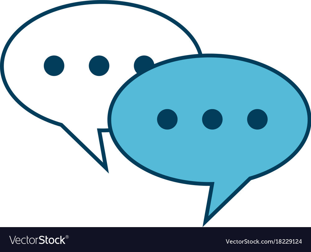 Speech bubbles isolated icon Royalty Free Vector Image