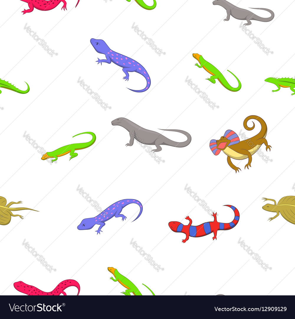 Lizard pattern cartoon style Royalty Free Vector Image