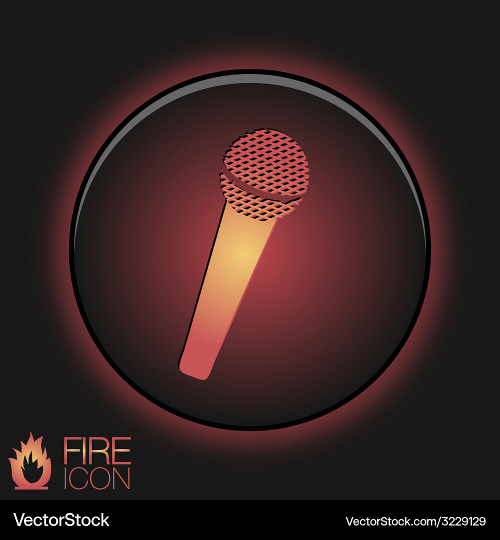 Microphone musical symbol singing pop sign Vector Image