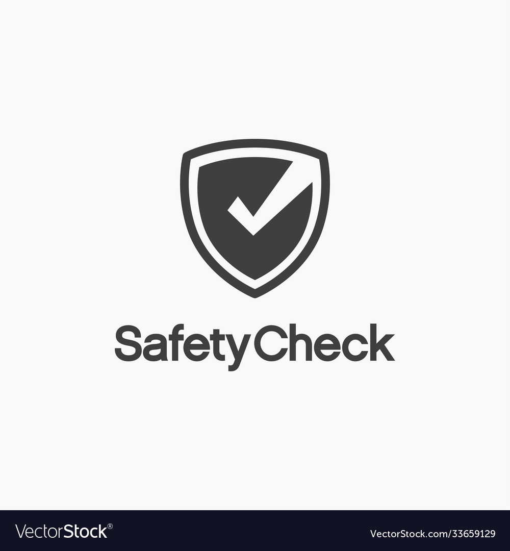 Safety shield and check mark logo icon template Vector Image Safety shield and check mark logo icon template Vector Image