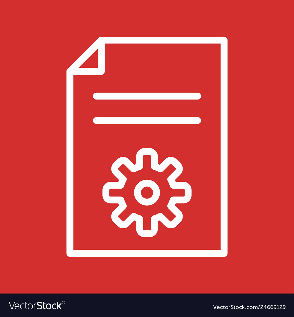 Setting document icon Royalty Free Vector Image