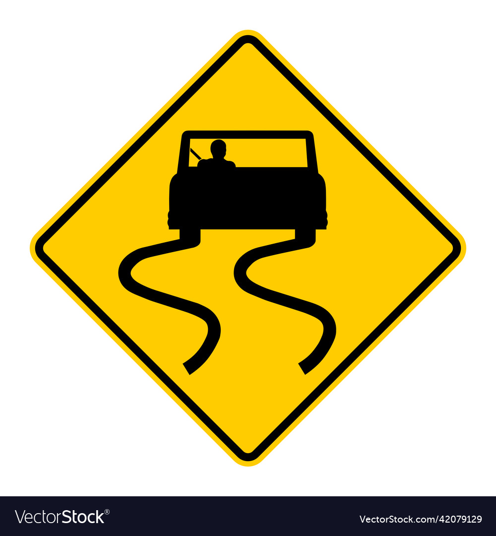 Slippery When Wet Royalty Free Vector Image Vectorstock