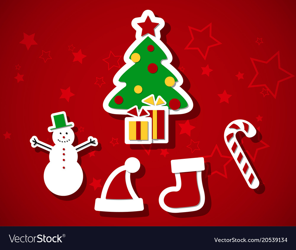 Christmas set Royalty Free Vector Image - VectorStock