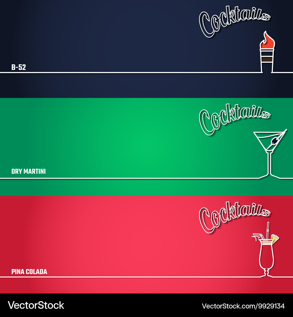 Cocktail background outline 1 Royalty Free Vector Image