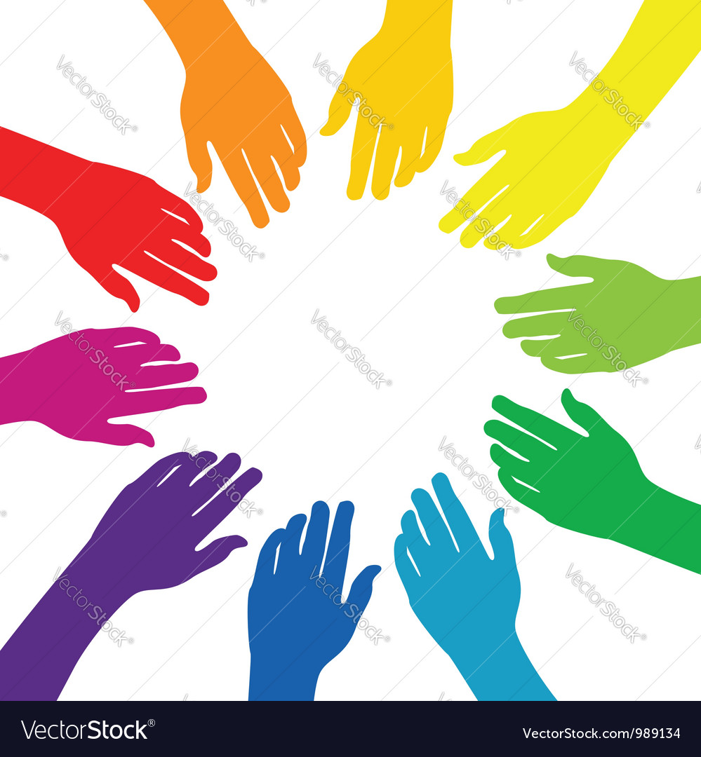 Hands background Royalty Free Vector Image - VectorStock