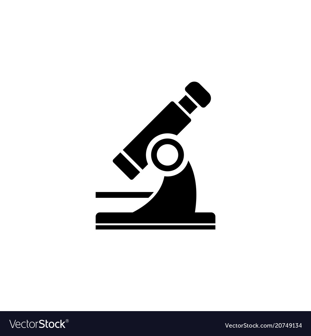 Microscope flat icon Royalty Free Vector Image