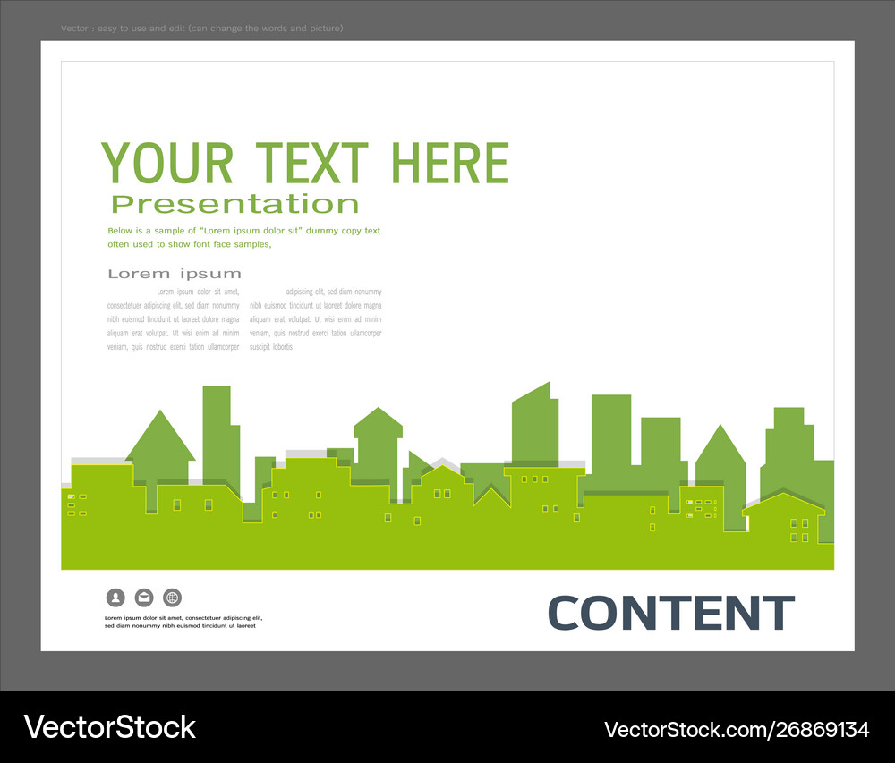 Presentation design template Royalty Free Vector Image