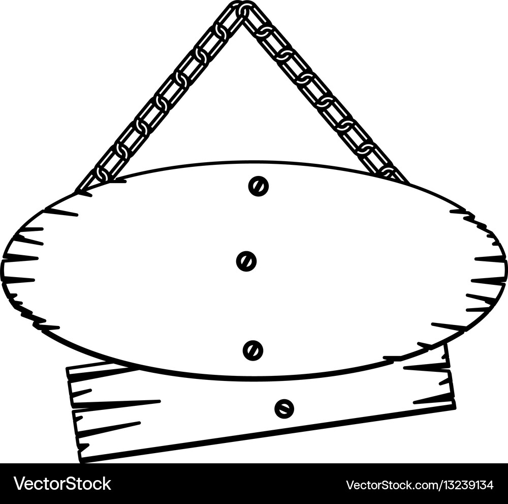 Silhouette wood notices icon Royalty Free Vector Image