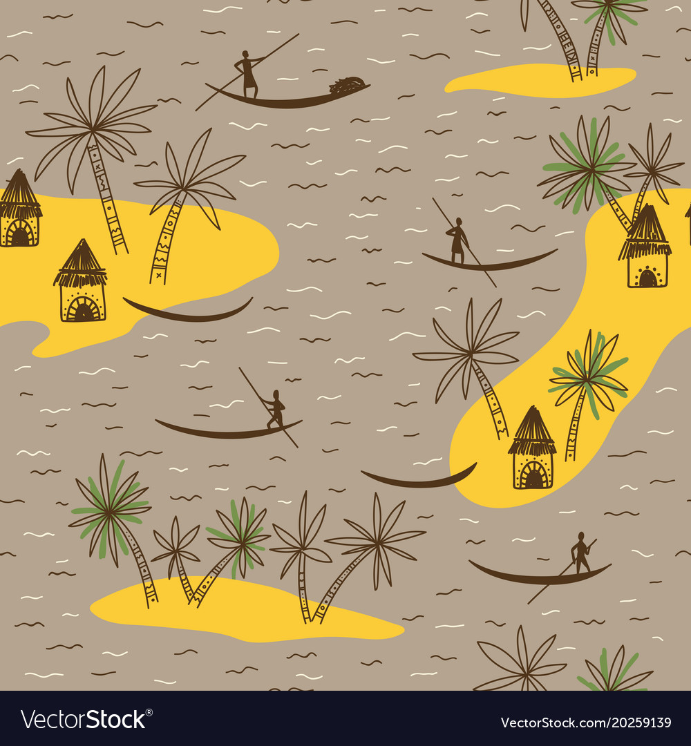 African seamless pattern Royalty Free Vector Image