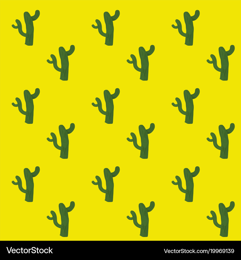 Cactus desert plant background Royalty Free Vector Image