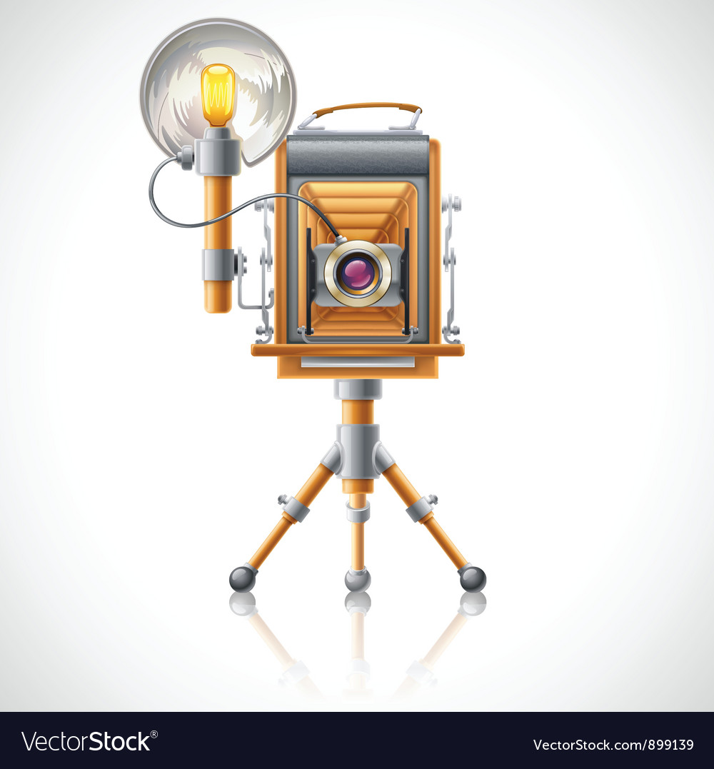 Old camera Royalty Free Vector Image - VectorStock