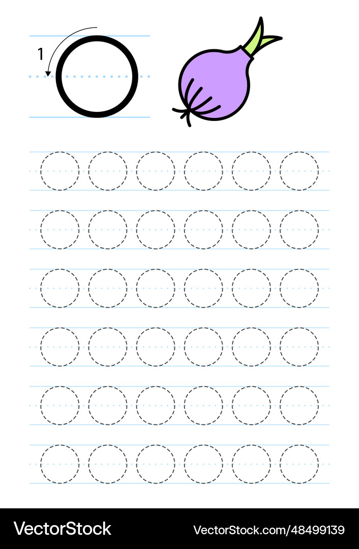 Tracing Letter O Worksheet