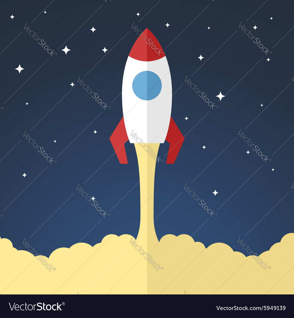 Space rocket Royalty Free Vector Image - VectorStock
