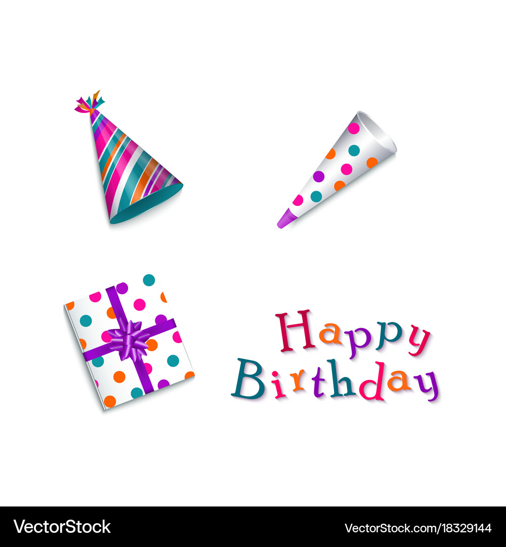 Party symbols set isolated Royalty Free Vector Image