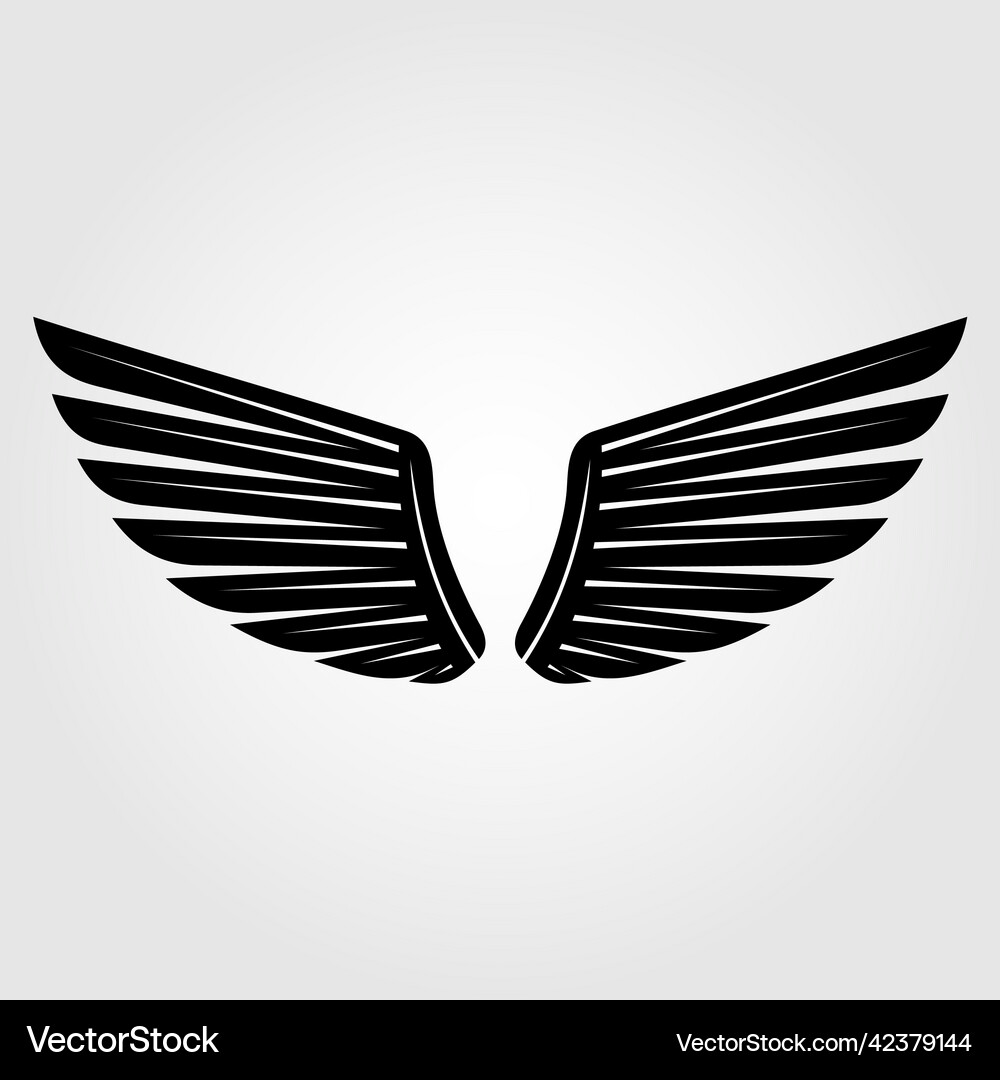 Wings icon isolated on white background Royalty Free Vector